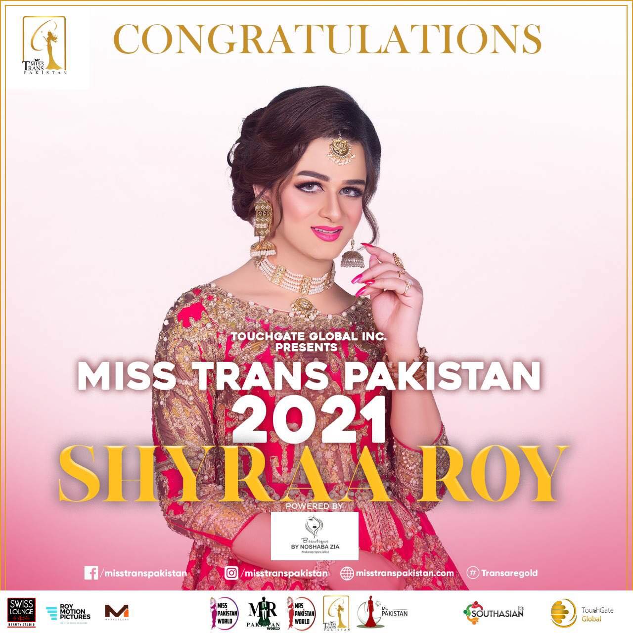 Shyraa Roy makes history as Miss Trans Pakistan 2021 | MISS PAKISTAN WORLD